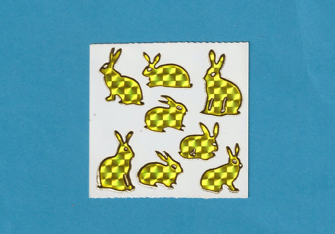 Vintage 1980s Easter Bunny Rabbit Sticker Mod - Etsy