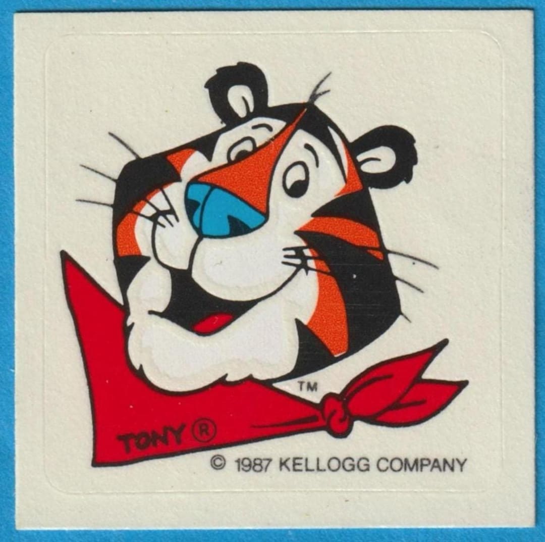 Vintage 1980s Kellogg's Tony the Tiger Sticker - Etsy