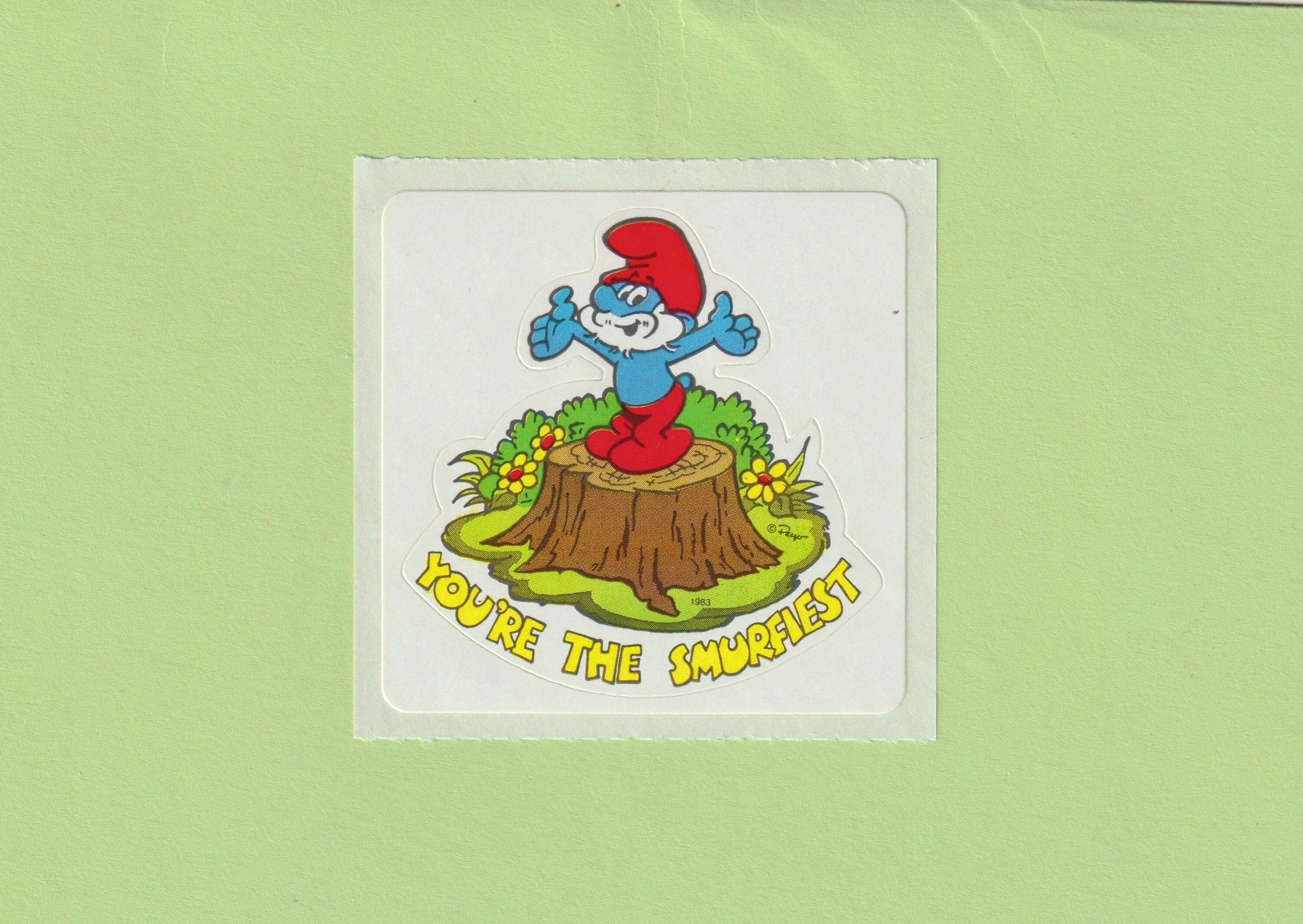 Vintage Papa Smurf Sticker - Etsy