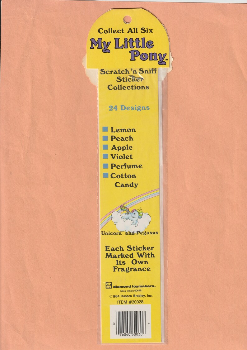 Vintage My Little Pony Scratch & Sniff Sticker Pack APPLE | Etsy