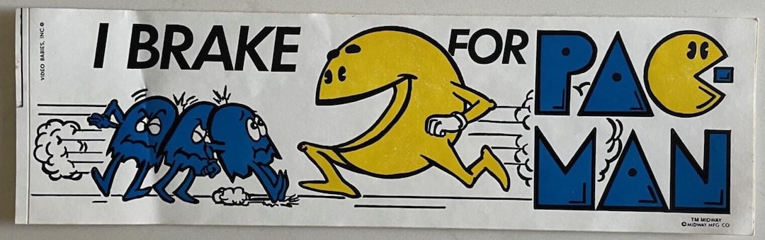 Vintage 1980s PACMAN Bumper Sticker - Etsy
