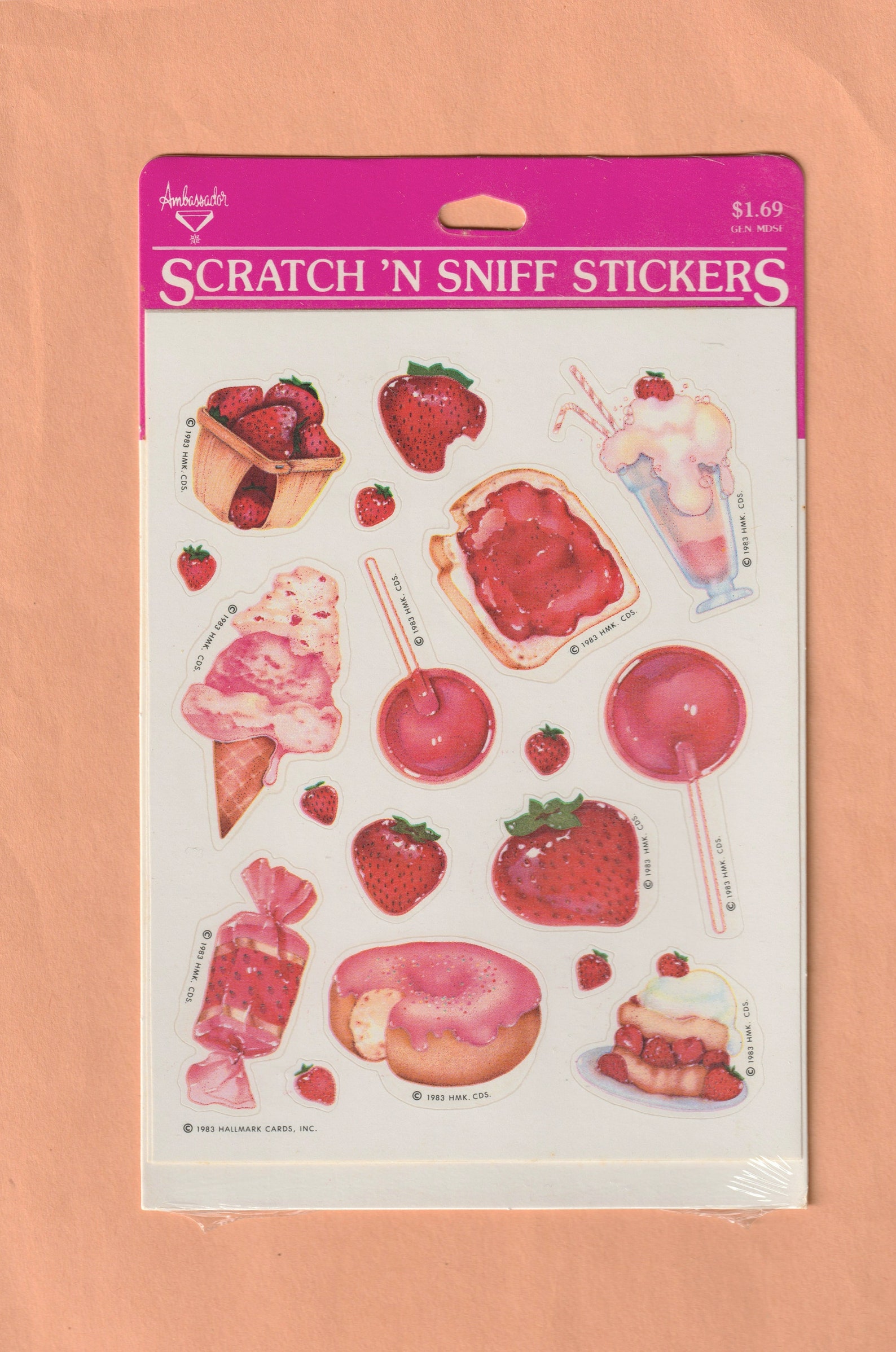 Vintage Hallmark 1980s Strawberry Scratch and Sniff Stickers - Etsy