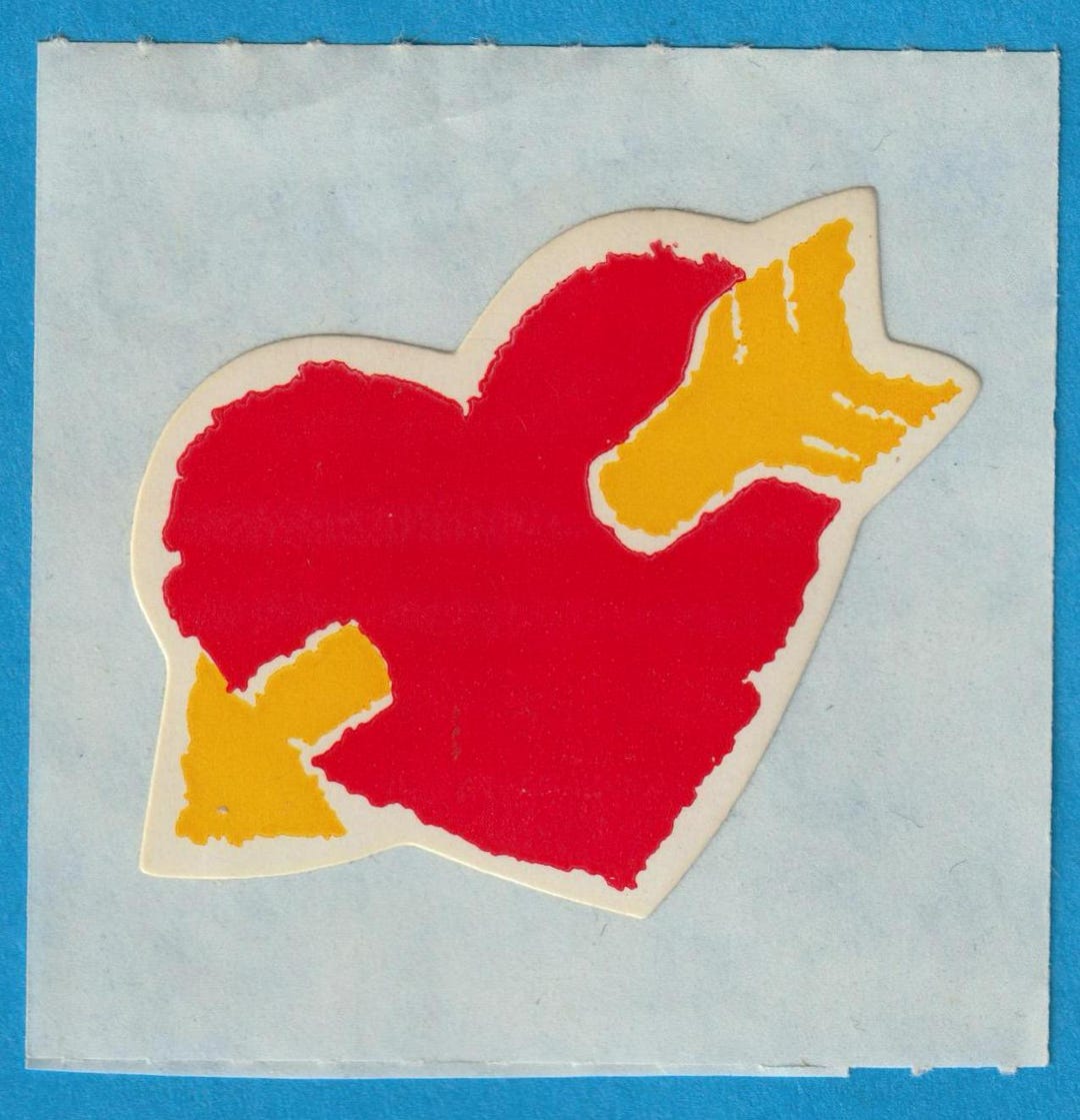 Vintage 1980s HEART Sticker Mod - Etsy