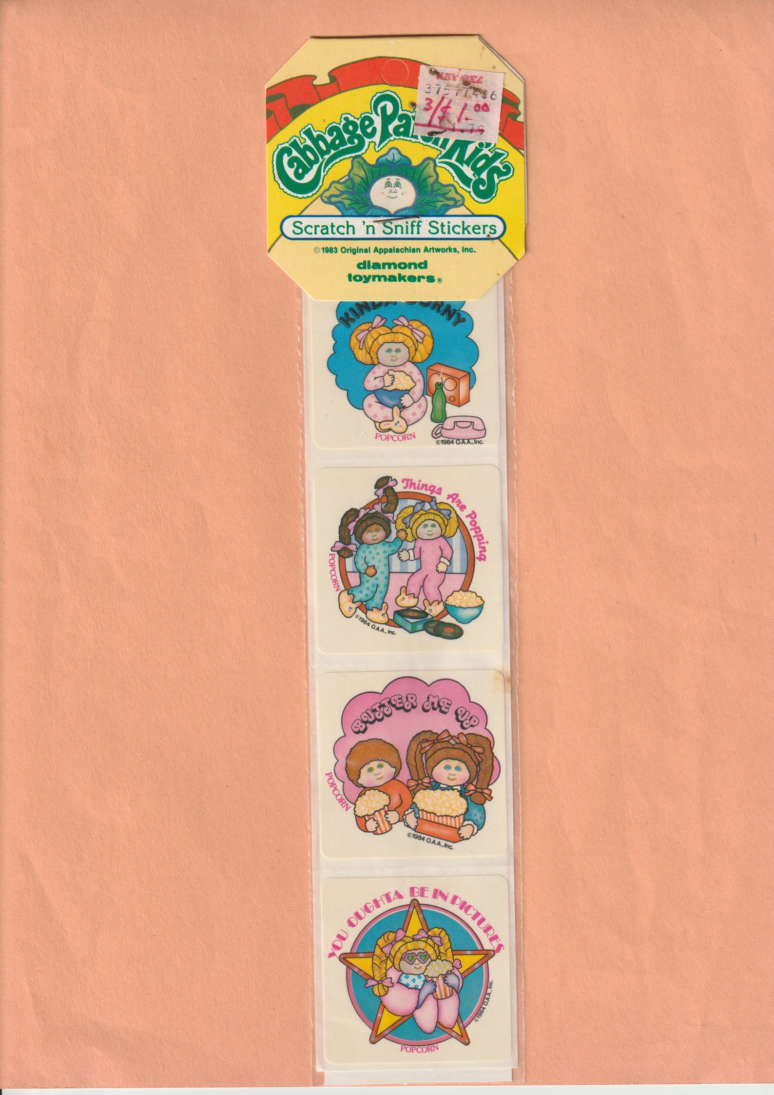 Vintage 1983 Cabbage Patch Kids Scratch Sniff Sticker Pack - Etsy