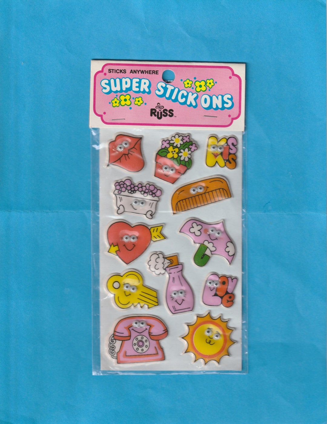 Vintage RUSS Puffy Stickers Googly Eyes 2 - Etsy