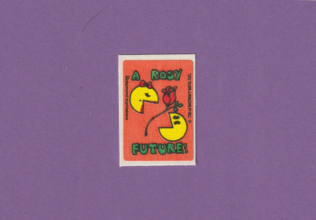 Vintage Ms. Pac Man Scratch and Sniff Sticker A Rosy Future - Etsy