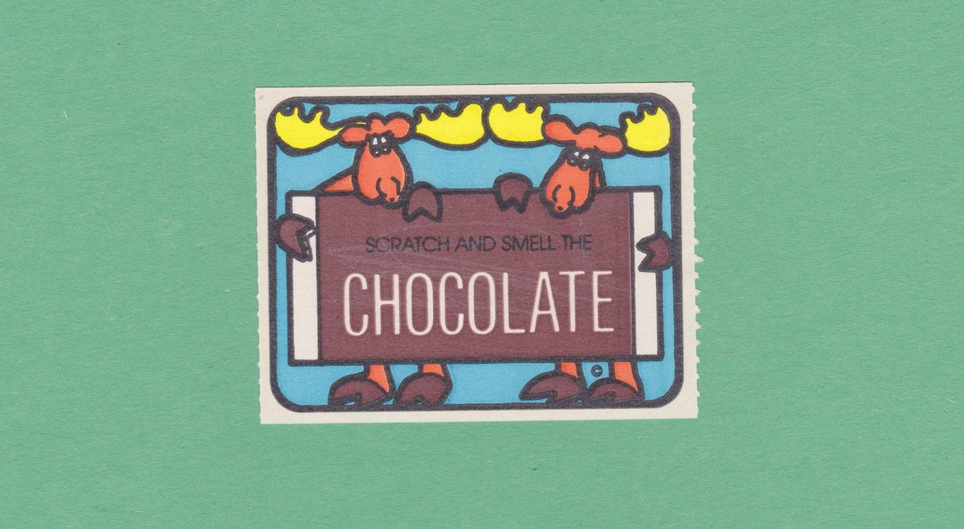 Vintage Mello Smello Scratch & Sniff Sticker SCHOKOLADE - Etsy.de