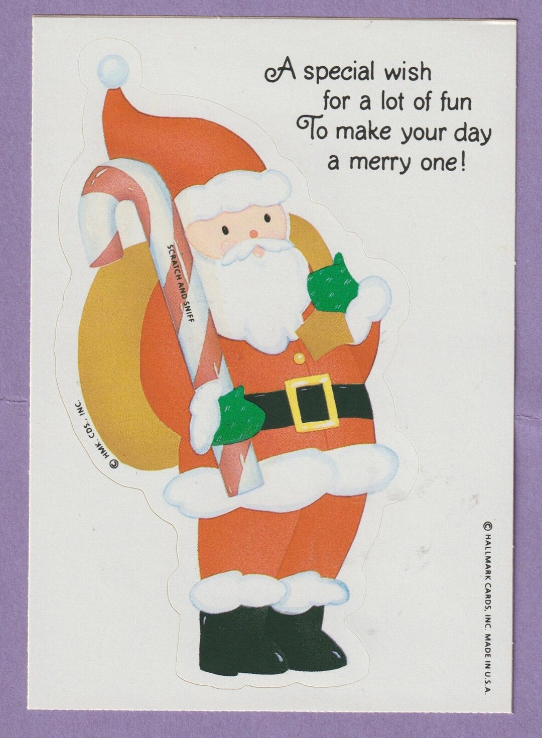 RARE Vintage 1980 Hallmark Christmas Scratch and Sniff Sticker Labels ...