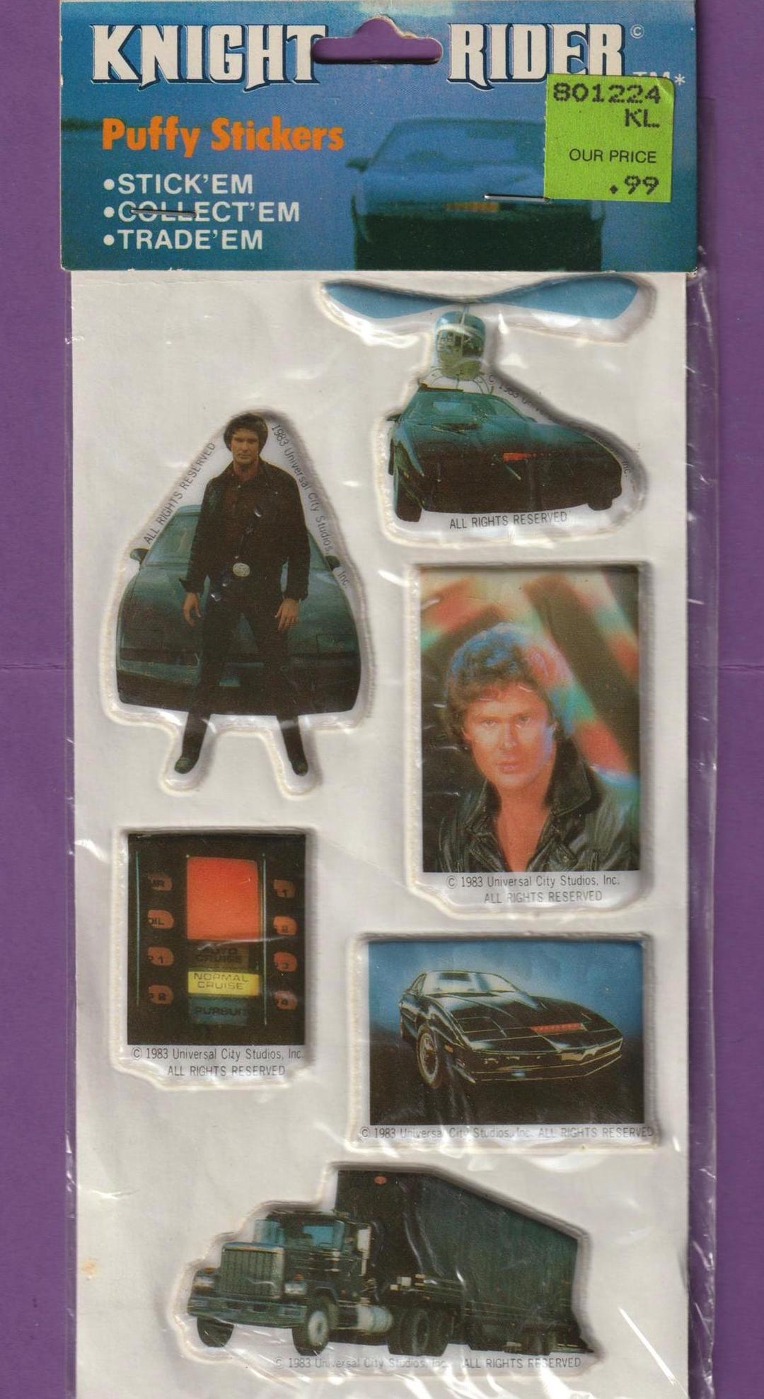 Vintage 1980s KNIGHT RIDER Puffy Stickers #2 - Etsy