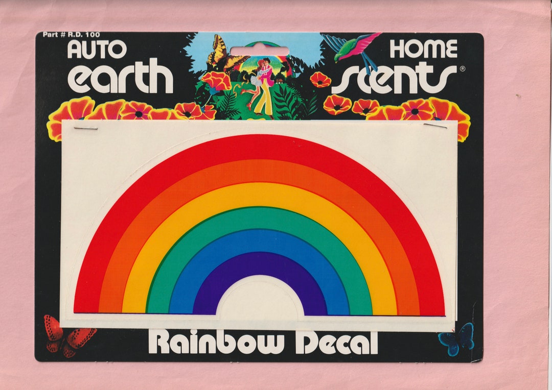 Vintage 1980s Earth Scents Decal Sticker Rainbow - Etsy