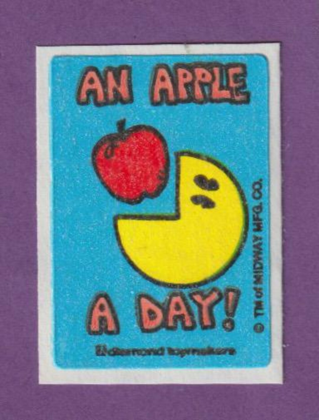 Vintage Ms. Pac Man Scratch and Sniff Sticker APPLE #2 - Etsy