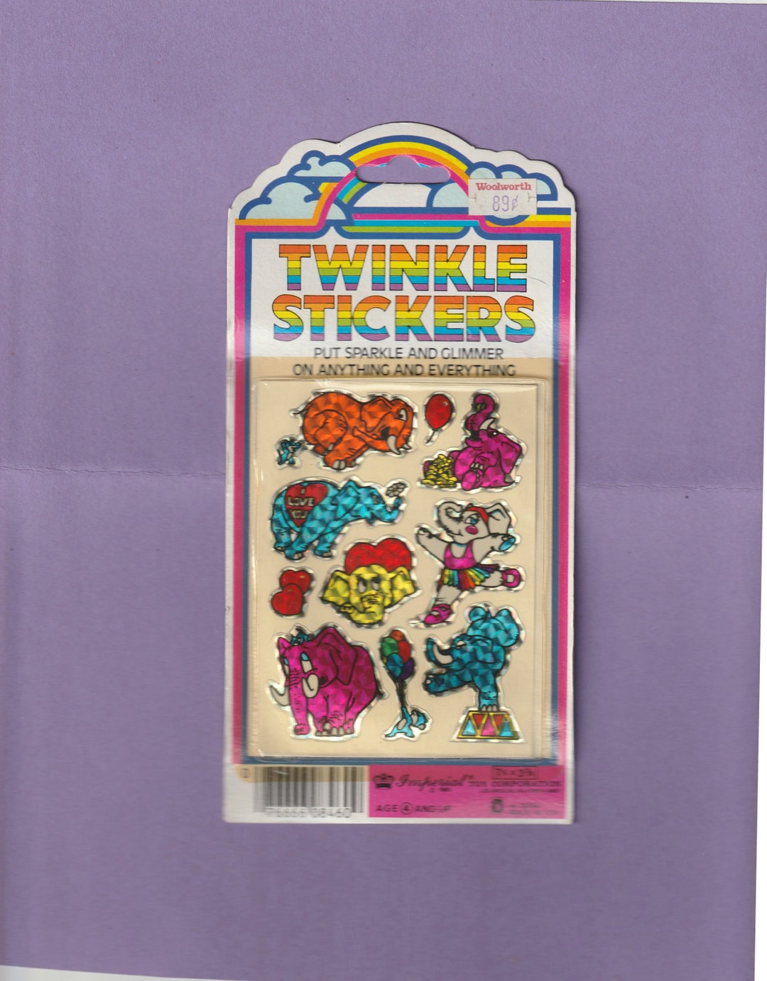 RARE Vintage Prism Twinkle Stickers Imperial Toy Co - Etsy