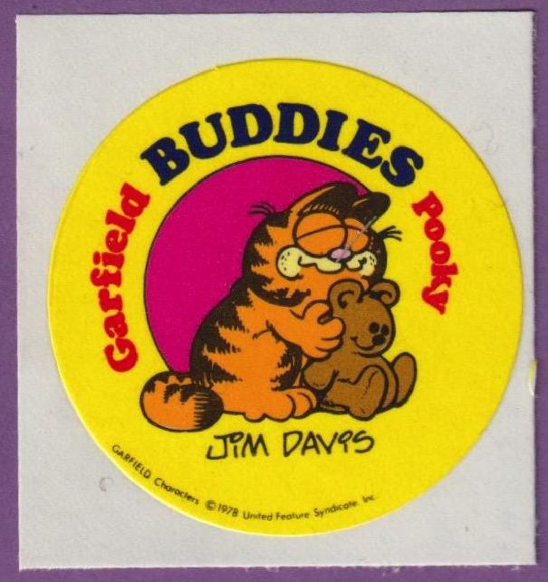 Vintage Garfield Kats Meow Sticker POOKY - Etsy