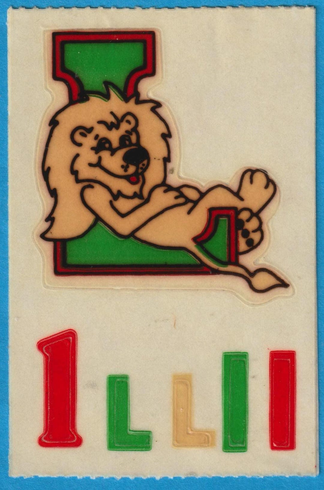 Vintage RUSS 1980s ALPHA-ZOOZEES Sticker L Lion - Etsy
