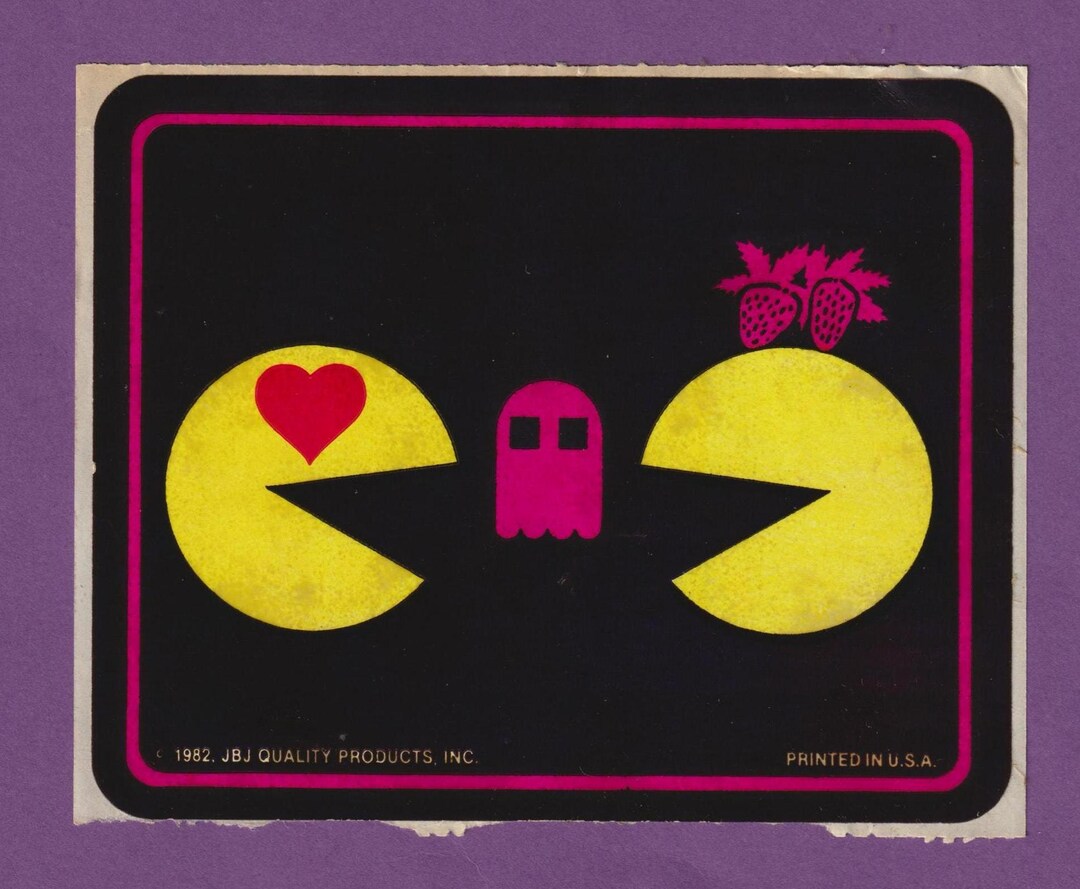 Vintage LARGE 1980s Pac Man Sticker - Etsy