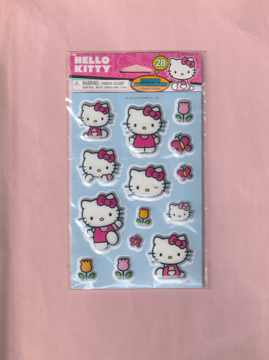 Vintage SANRIO Hello Kitty Puffy Stickers 1978 2012 SEALED - Etsy
