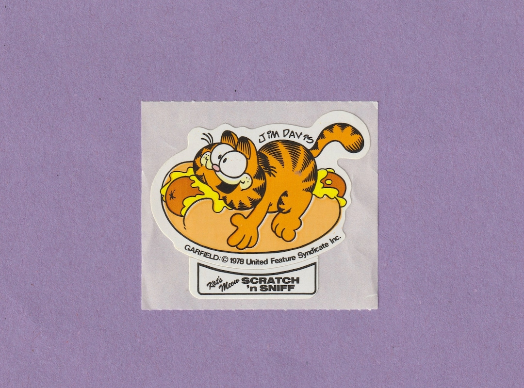 Vintage Garfield Scratch & Sniff Sticker HOT DOG - Etsy