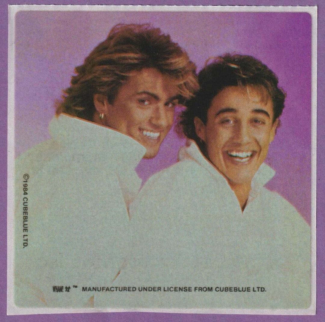 Vintage 1980s WHAM Fan Club Sticker George Michael #2 - Etsy