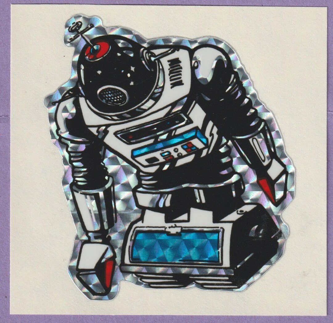 Vintage 1980s Prism Robot Sticker - Etsy