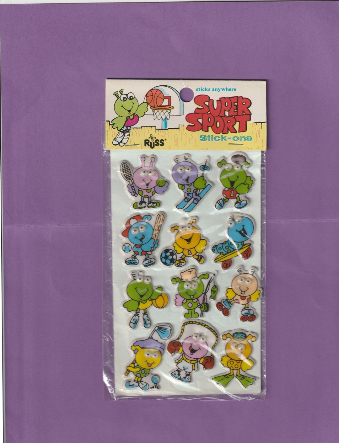 Vintage RUSS Puffy Stickers Googly Eyes SUPER SPORT - Etsy