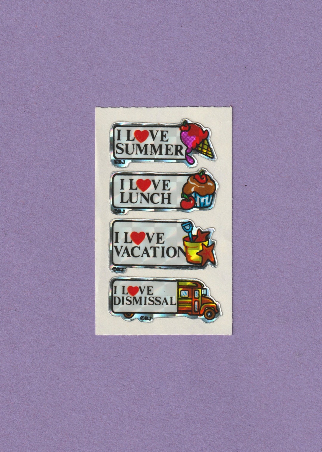 Vintage 1980s Prism I Love Sticker - Etsy