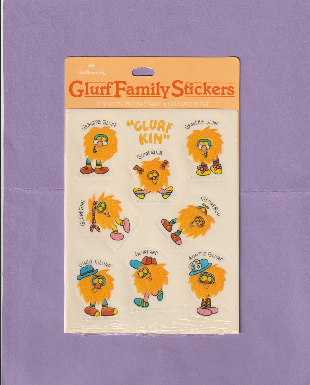 Vintage 1980s GLURF Family Sticker Pack SEALED - Etsy