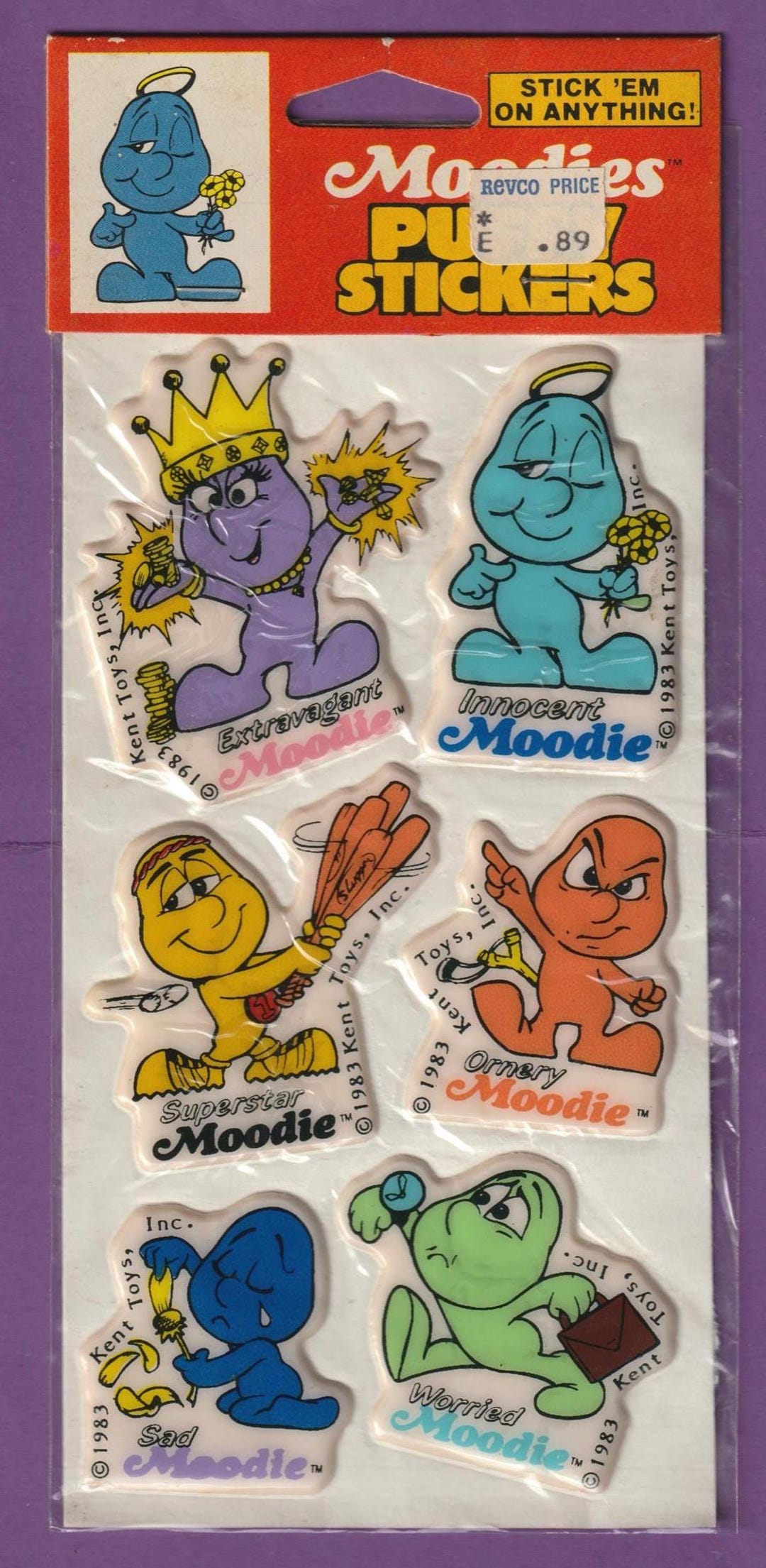 Vintage Moodies Puffy Stickers SEALED #2 - Etsy