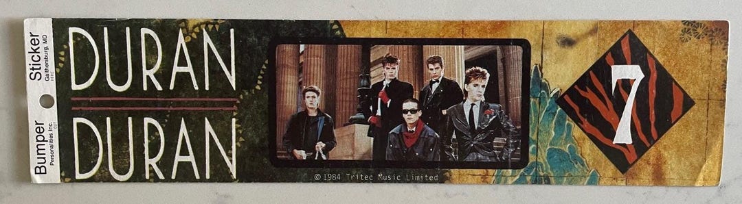 Vintage DURAN DURAN 7 Bumper Sticker - Etsy