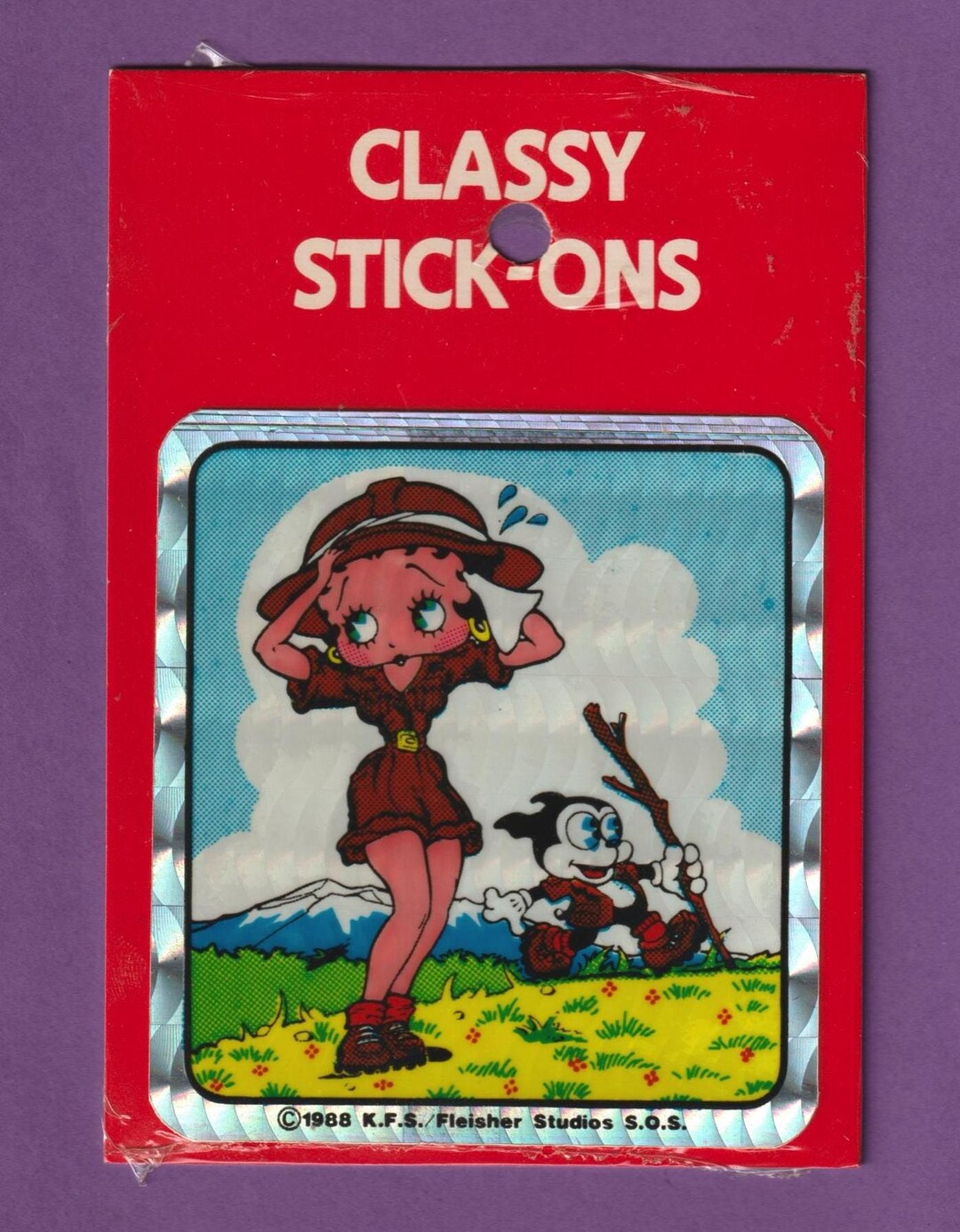 1980s Vintage Classy Stick-ons Prism BETTY BOOP Sticker - Etsy
