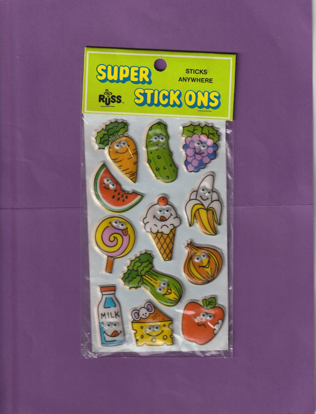 Vintage RUSS Puffy Stickers Googly Eyes - Etsy