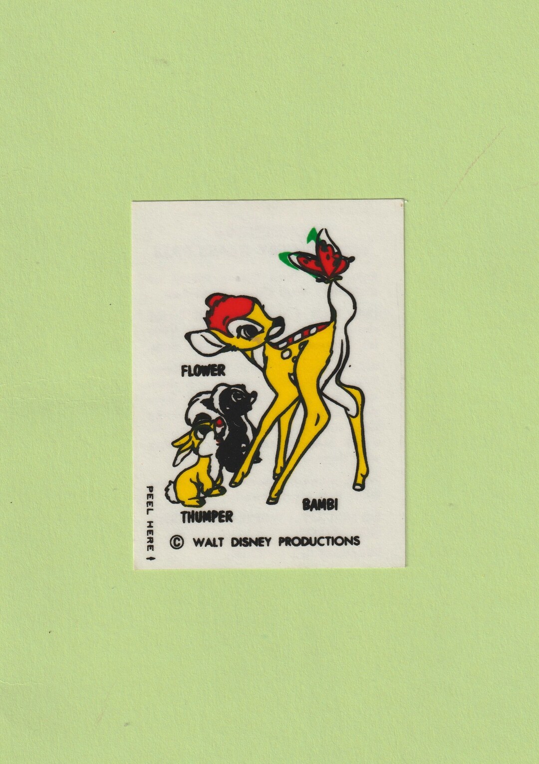 Vintage Disney Cheerios Glass Clings Decal BAMBI - Etsy