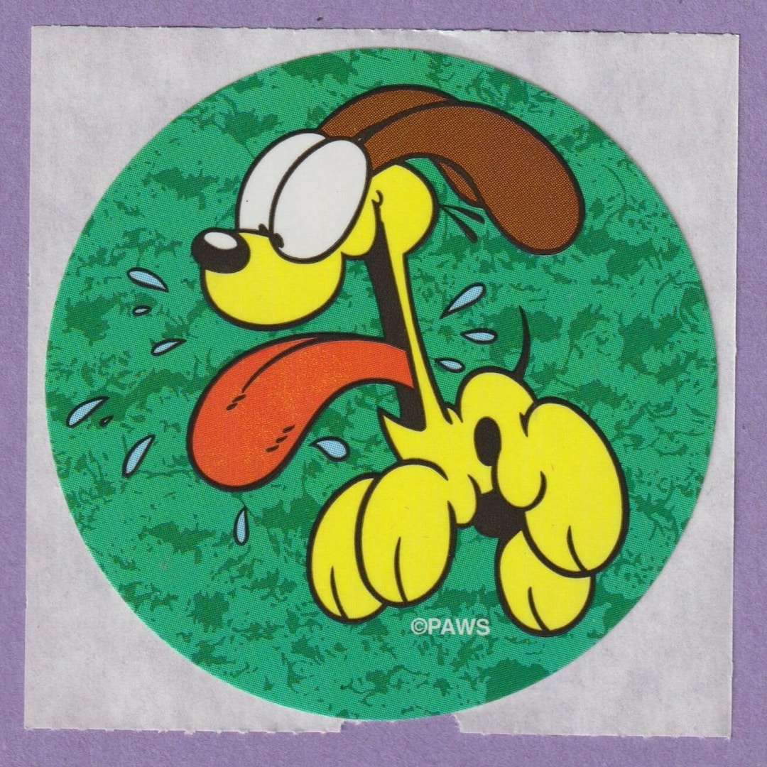 Vintage 1980s PAWS Odie Sticker Garfield - Etsy