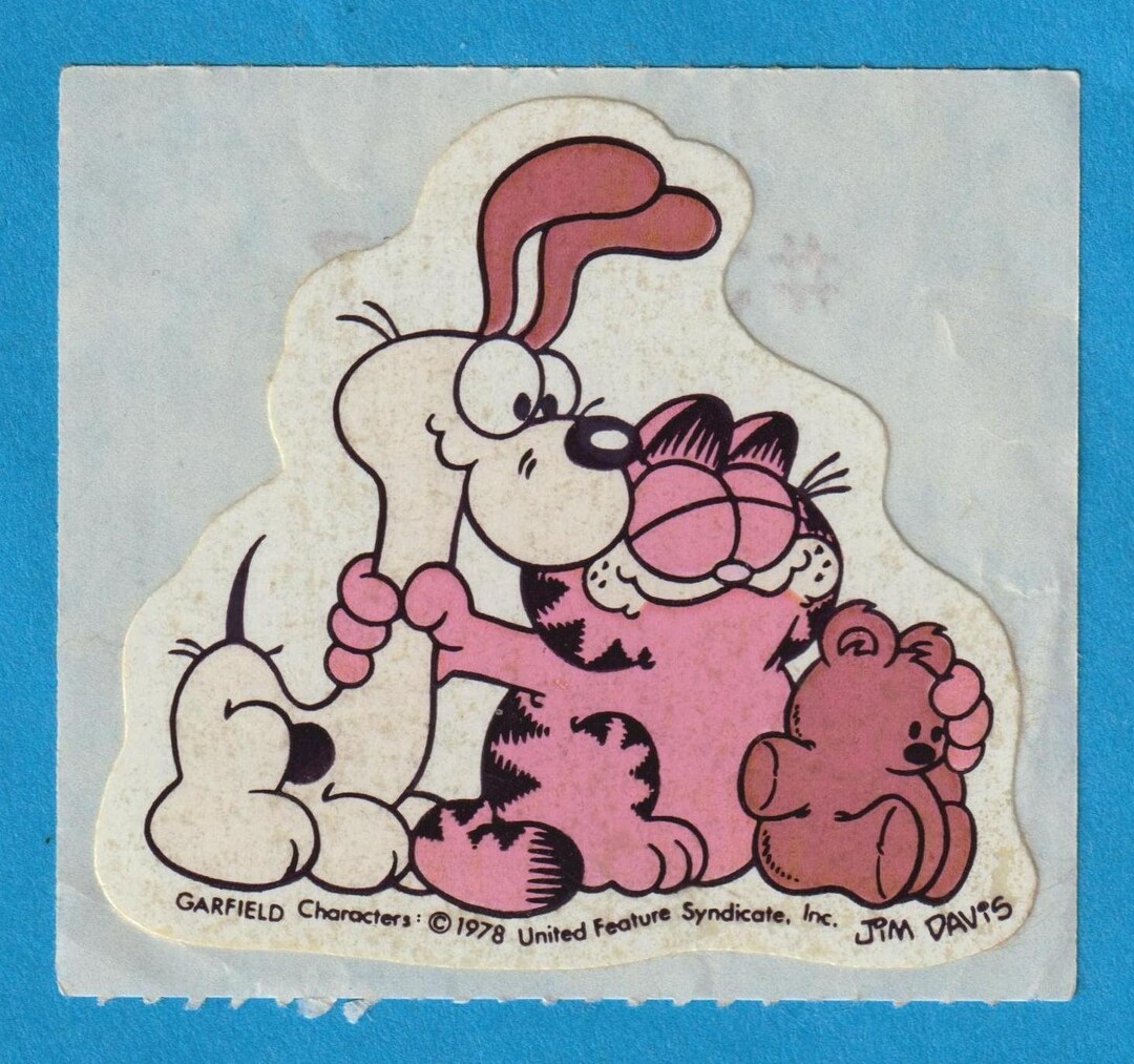 Vintage 1980s Garfield Sticker #3 - Etsy
