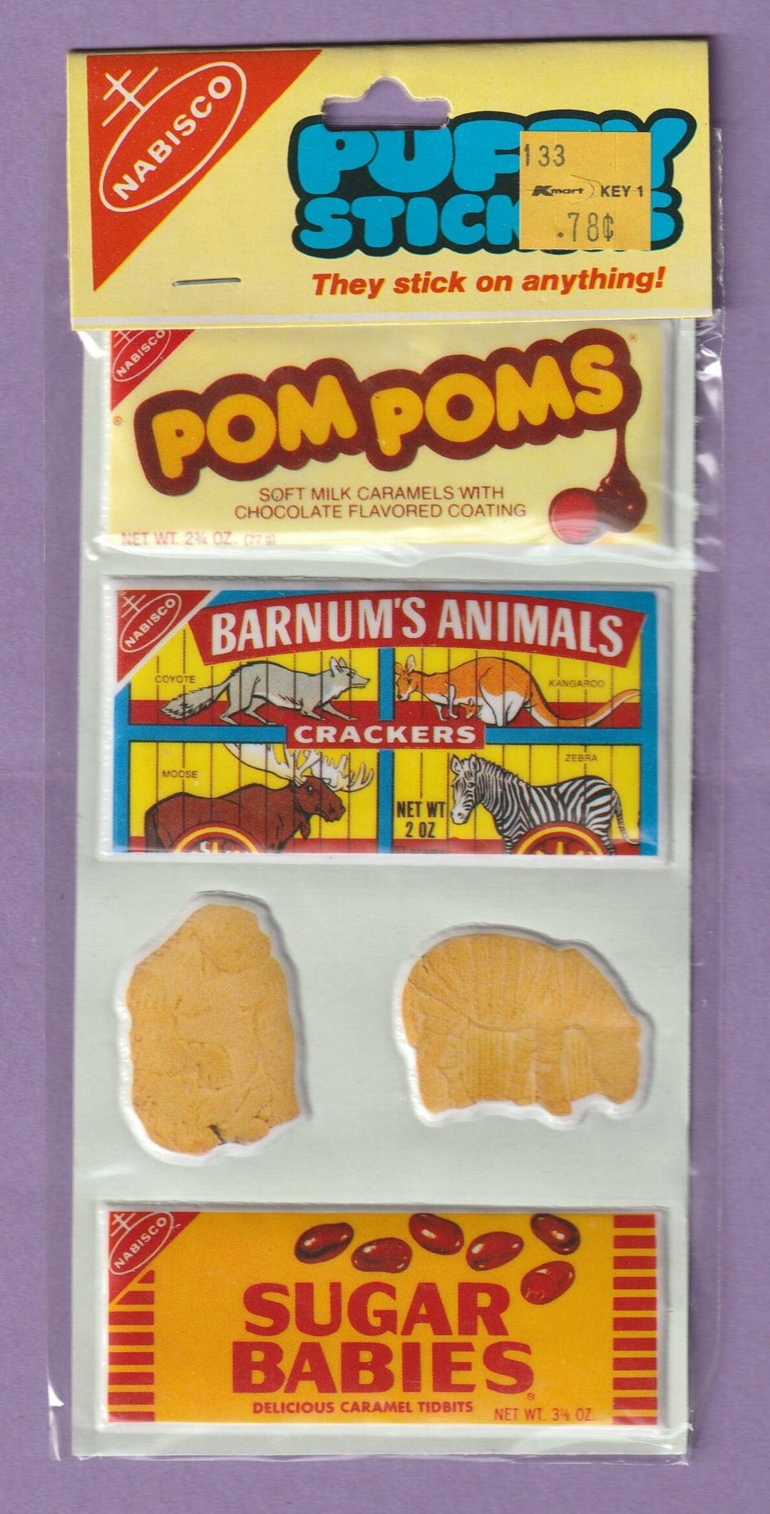 Vintage 1980s Nabisco Puffy Stickers SEALED - Etsy