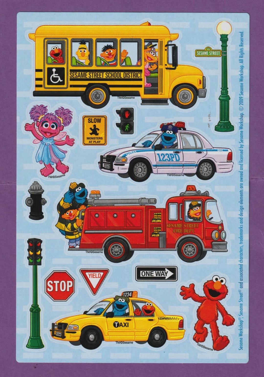 Vintage Sesame Street Sticker Sheet - Etsy