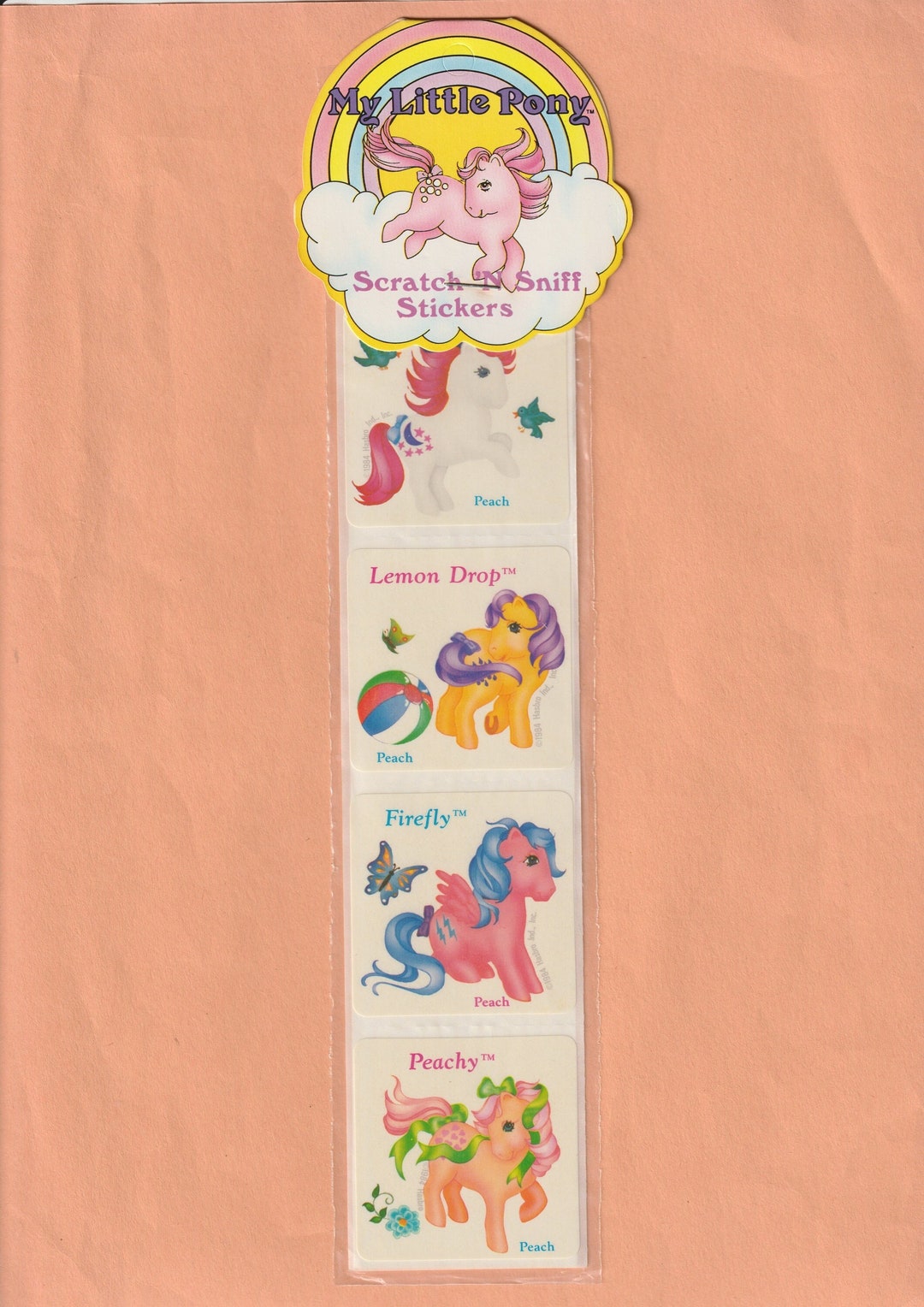 Vintage My Little Pony Scratch & Sniff Sticker Pack PEACH - Etsy