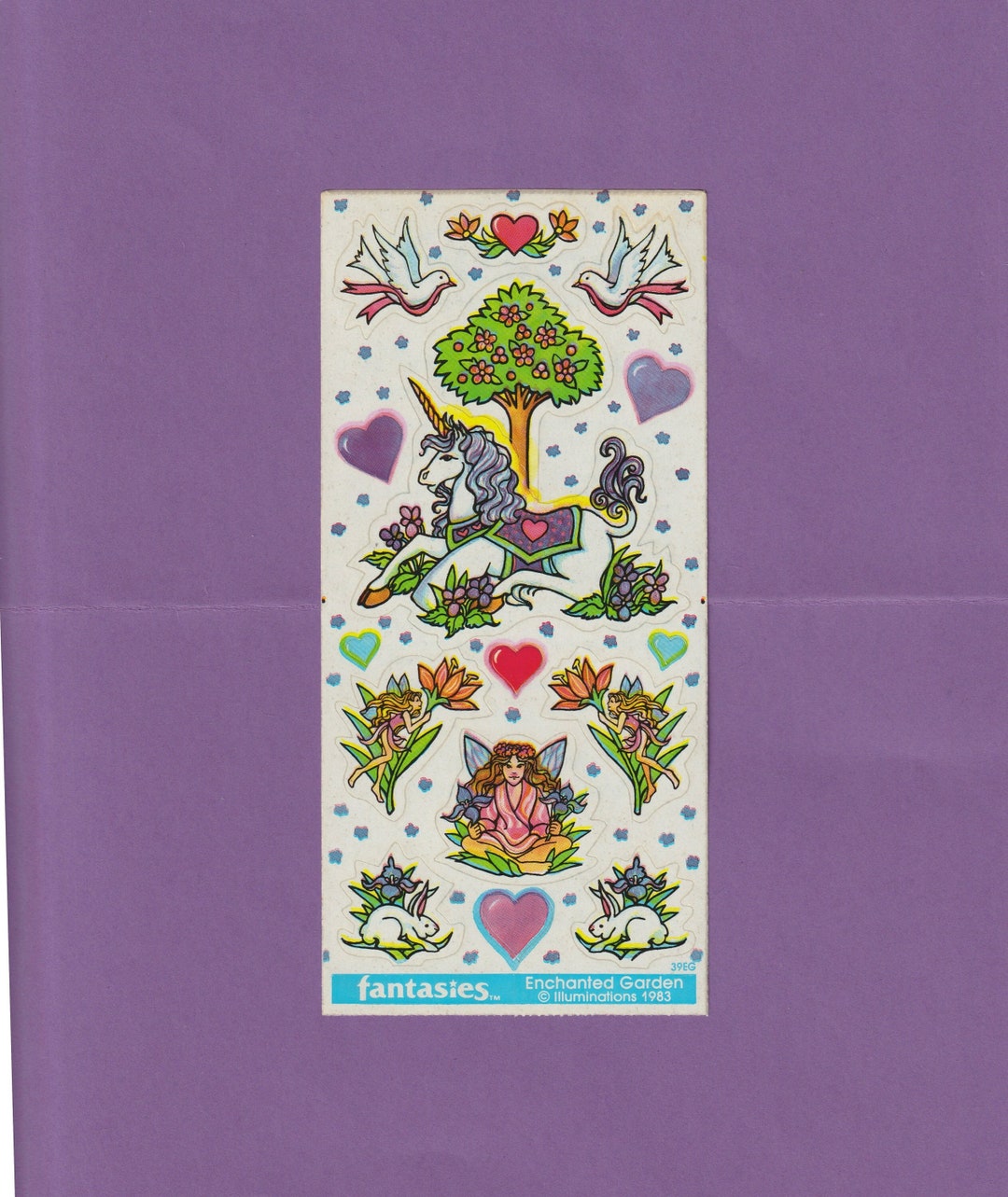 RARE Vintage Illuminations Fantasies Stickers Unicorn Rabbits - Etsy