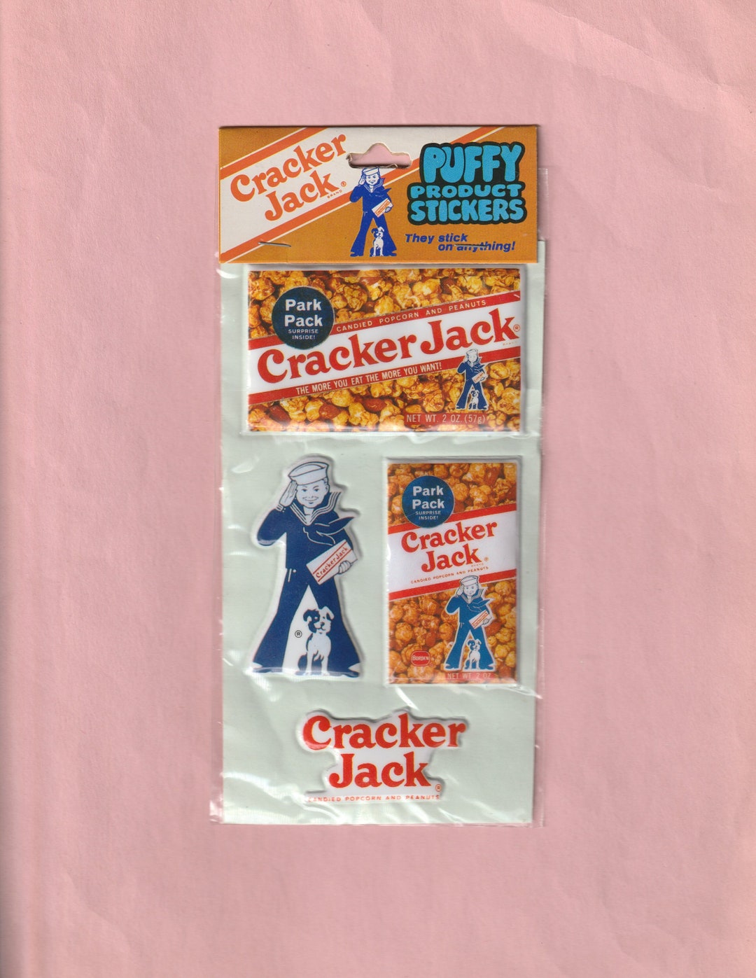 Vintage 1980s Cracker Jack Puffy Stickers SEALED - Etsy UK