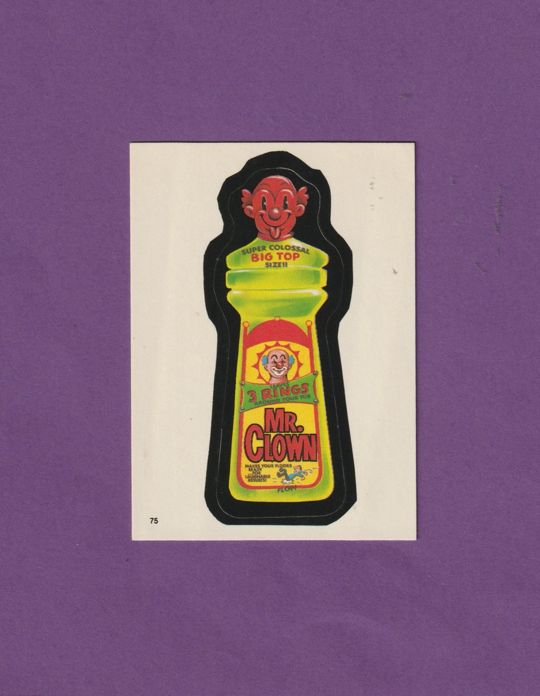 Vintage 1980s Wacky Package Pack Sticker MR.CLOWN Clean - Etsy