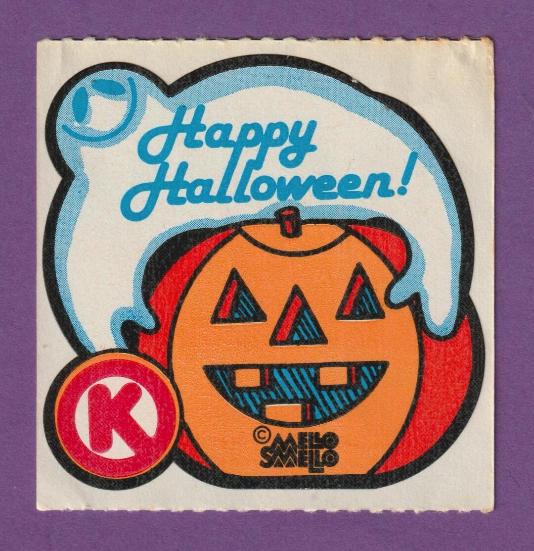 RARE Vintage Mello Smello Scratch & Sniff Sticker HALLOWEEN Circle K - Etsy