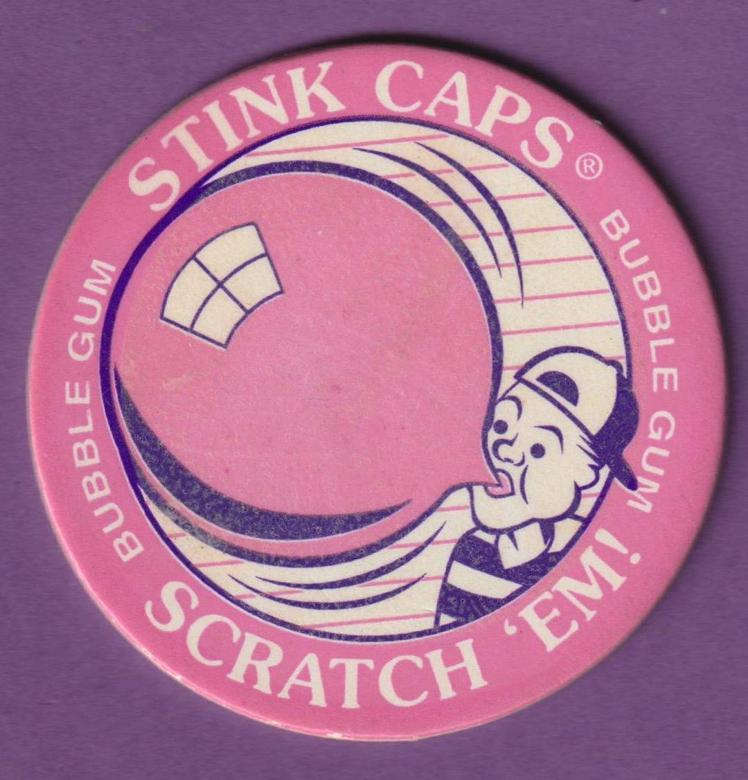 Vintage STINK CAPS Scratch & Sniff POG Bubble Gum - Etsy