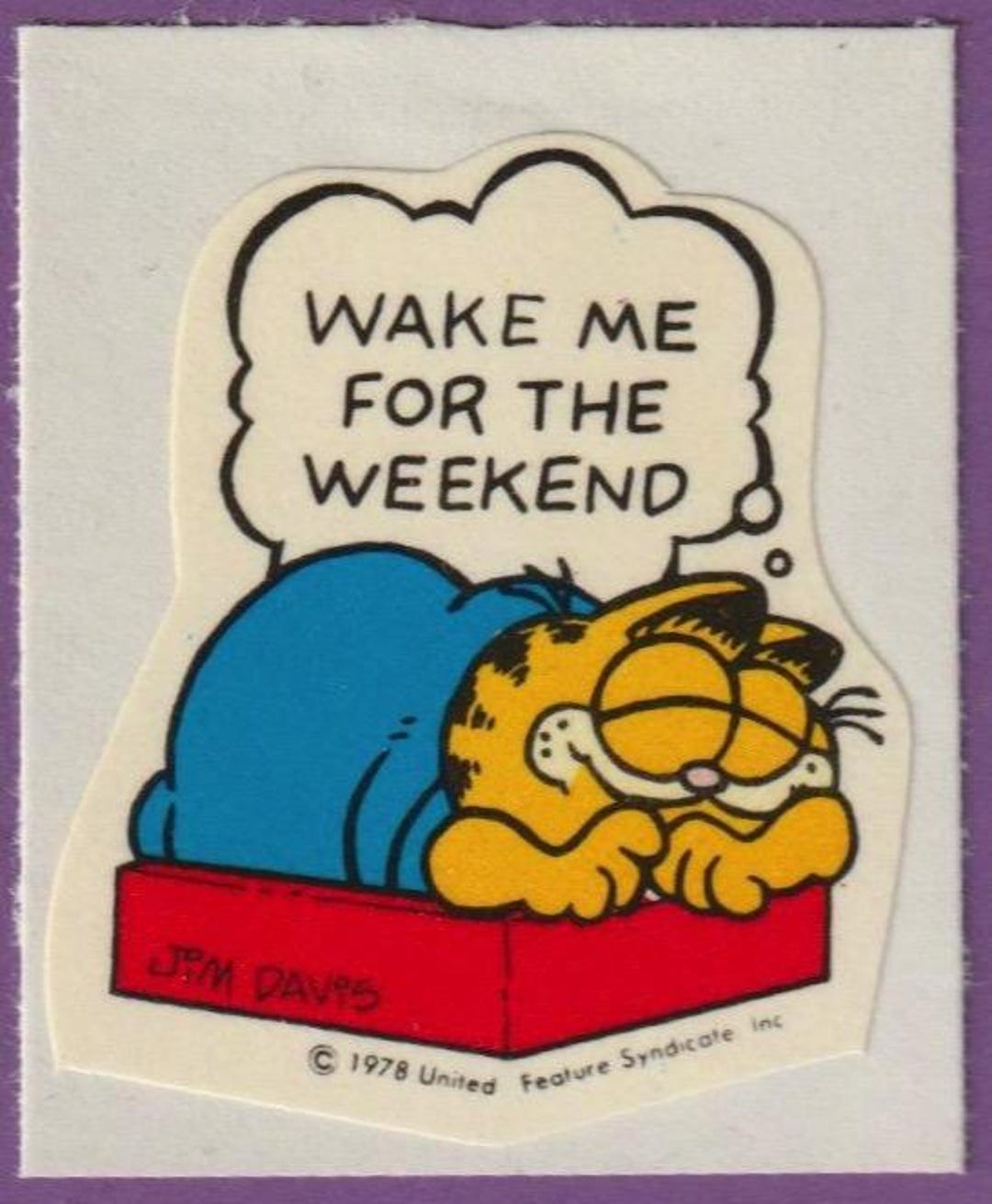 Vintage Garfield Kats Meow Sticker - Etsy
