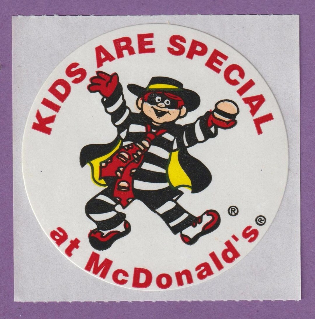 Vintage 1980s Mcdonalds Sticker Hamburglar Kids Are Special - Etsy