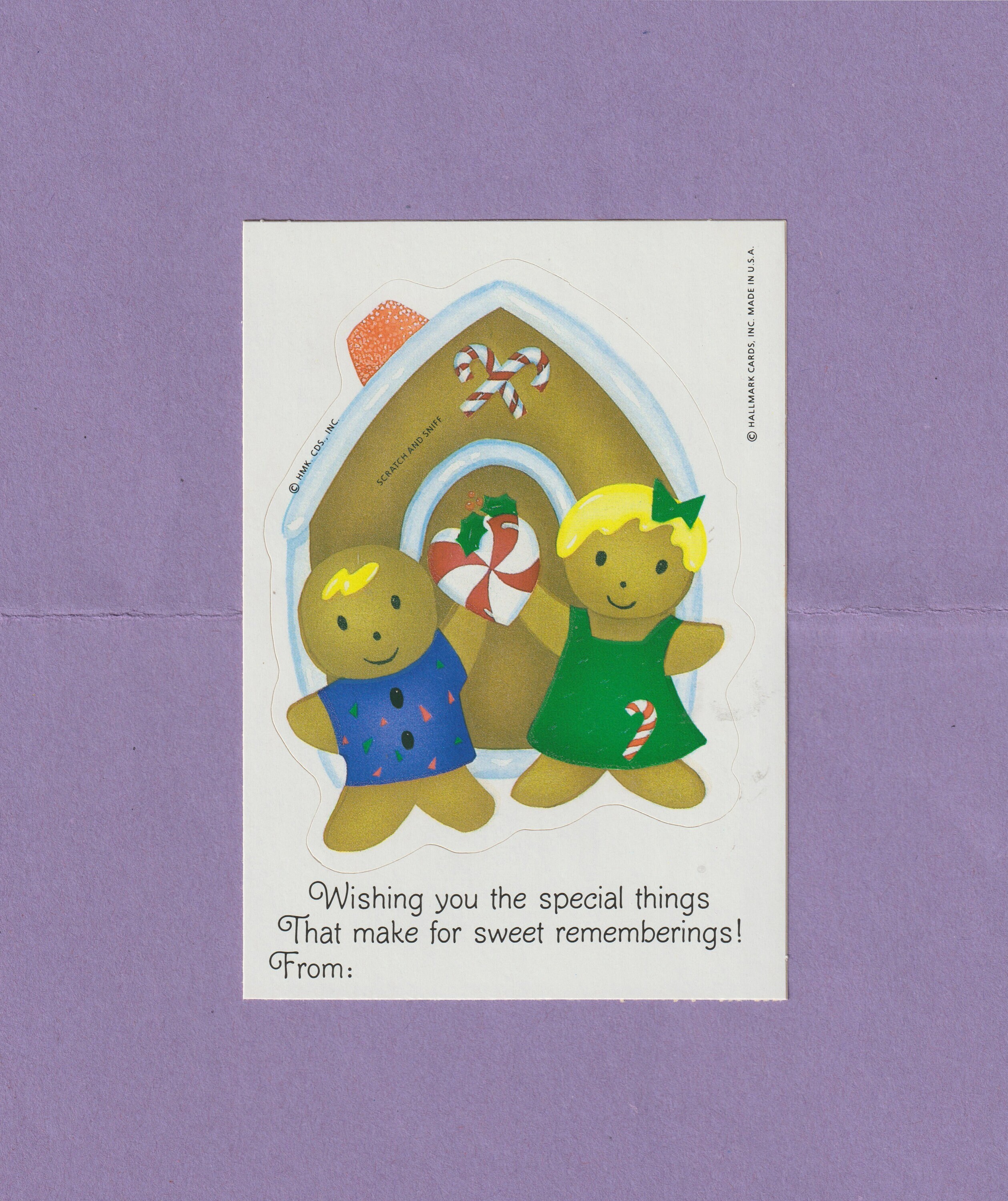 RARE Vintage 1980 Hallmark Christmas Scratch and Sniff Sticker Labels 2 ...