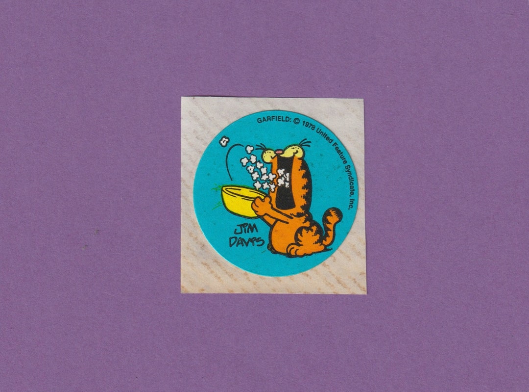 READ Vintage 1980s Garfield Popcorn Scratch & Sniff Sticker by Kats ...