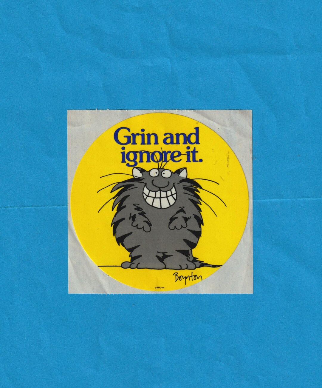 Vintage LARGE Boynton Sticker Grin & Ignore It! - Etsy
