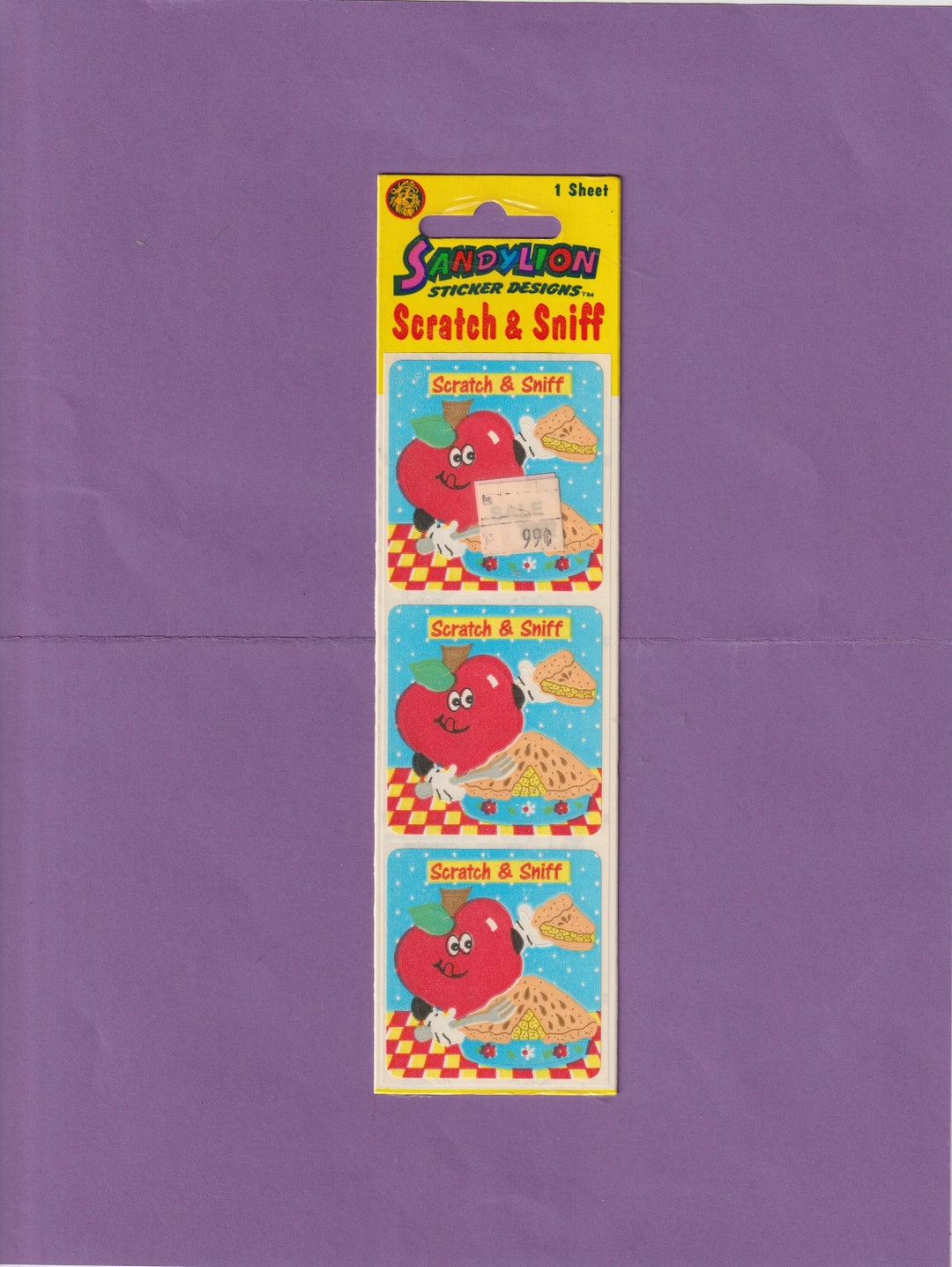 Vintage Sandylion Scratch & Sniff Sticker APPLE Pie - Etsy