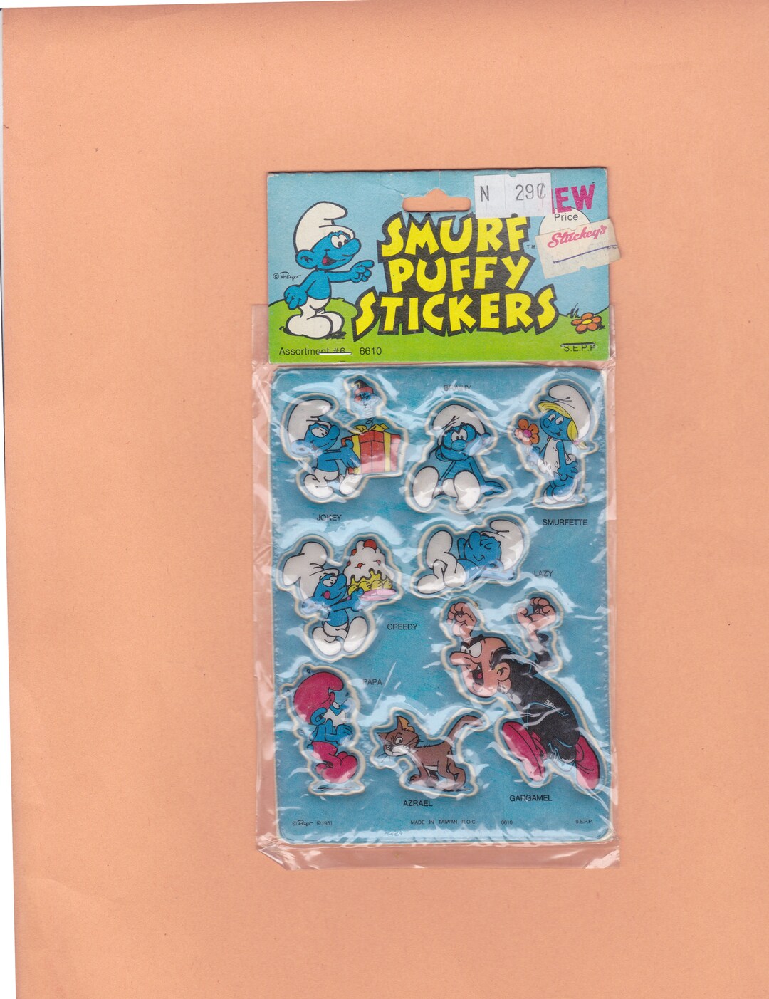 Vintage Puffy Smurf Stickers SEALED - Etsy