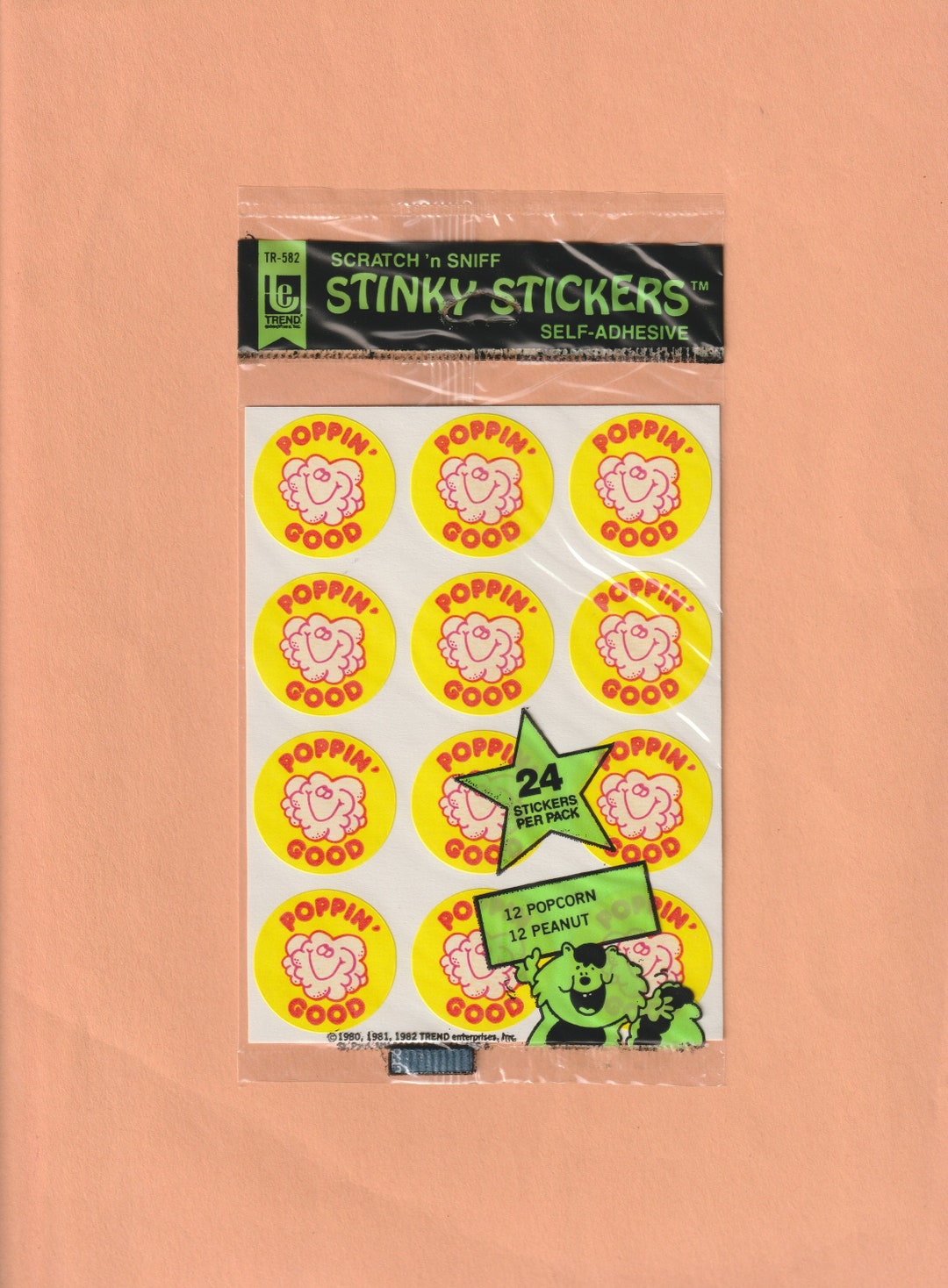 Vintage Trend Matte Scratch & Sniff Stinky Stickers Popcorn Peanuts - Etsy