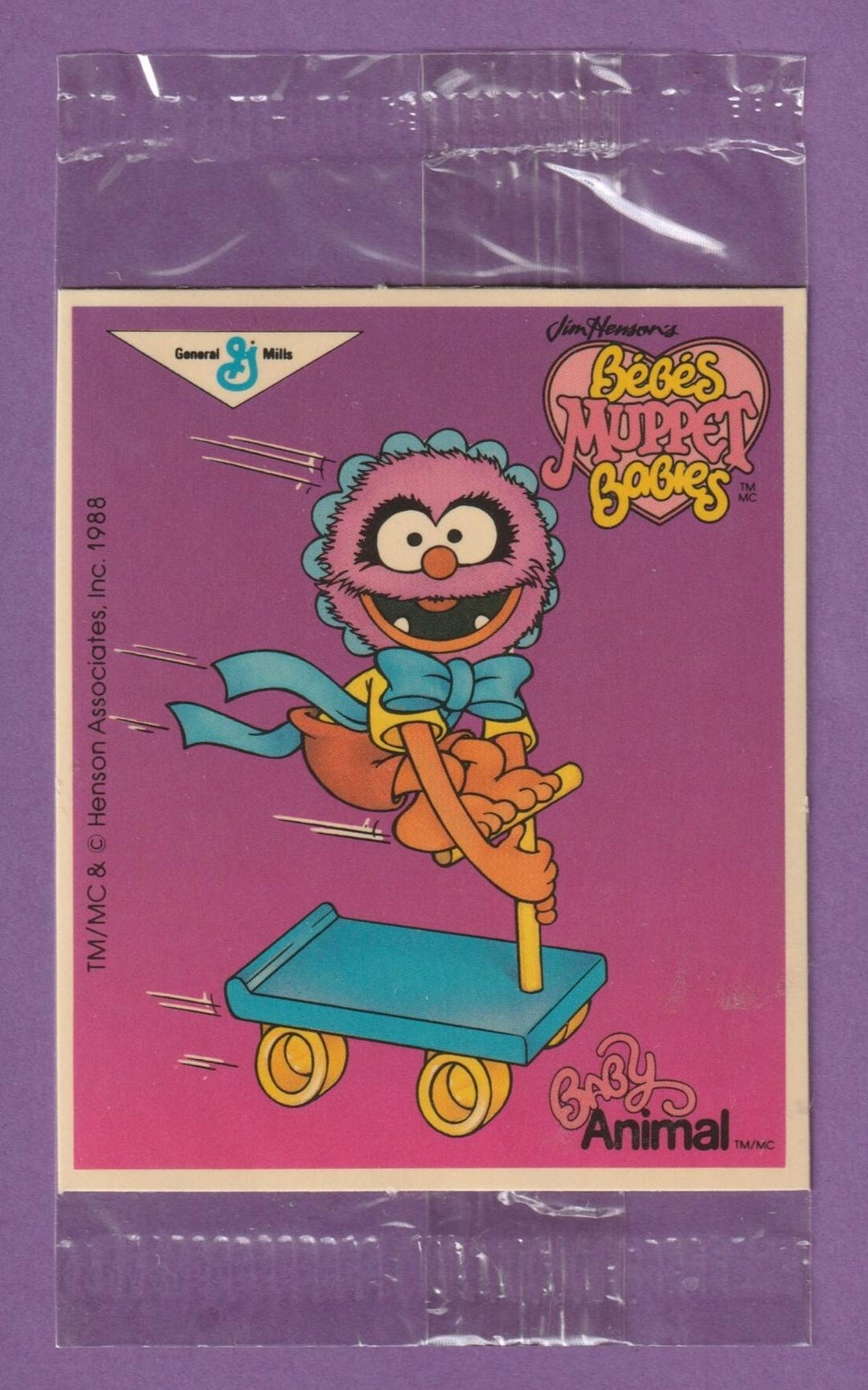 Vintage General Mills the Muppet Babies Sticker SEALED Animal - Etsy